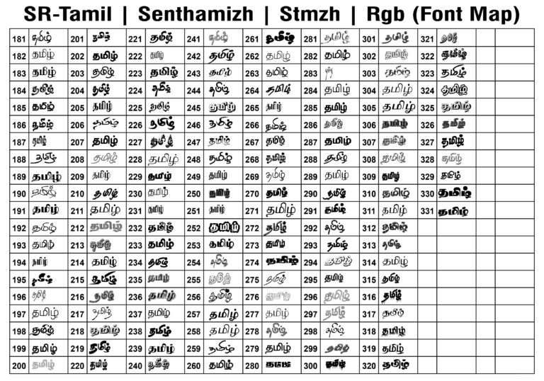 SR Tamil Font Zip Download - Tamil Font Free Download